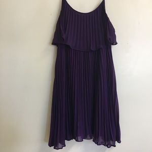 Dresses | Plum Colored Pleated Dress | Poshmark